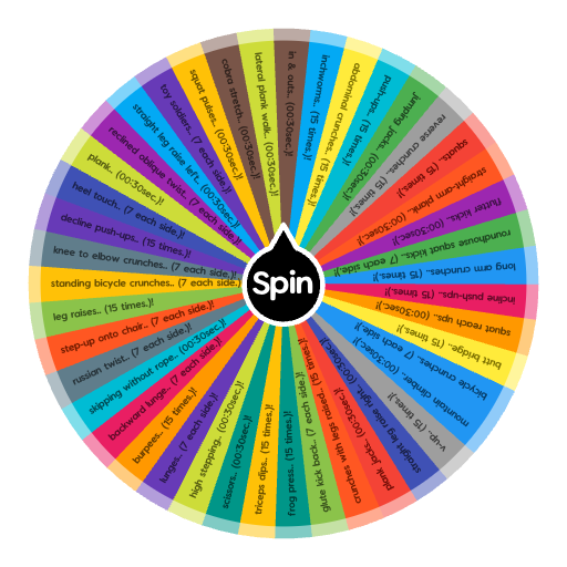 🏋️🏊‍♂️🤸, random exercises wheel! (at home.. 🏠) | Spin the Wheel ...
