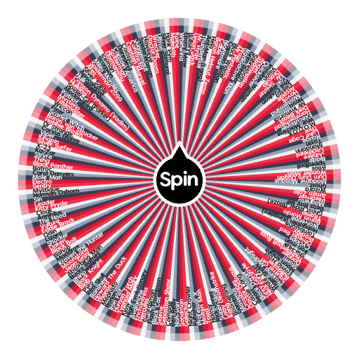 100 Marvel Heroes And 100 Marvel Villains Wheel | Spin the Wheel ...