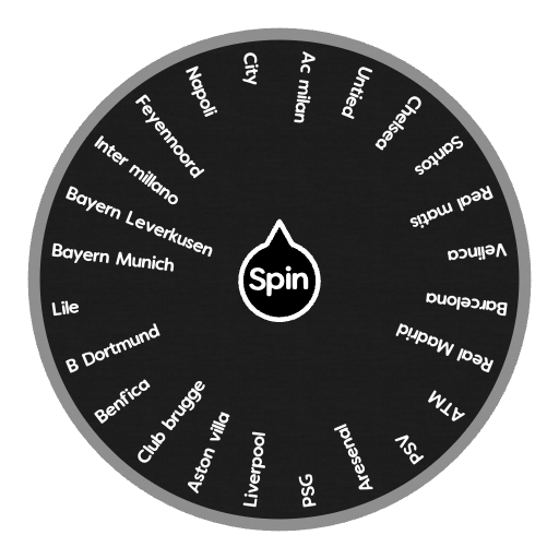 2025 UCL Finale qualification | Spin the Wheel - Random Picker