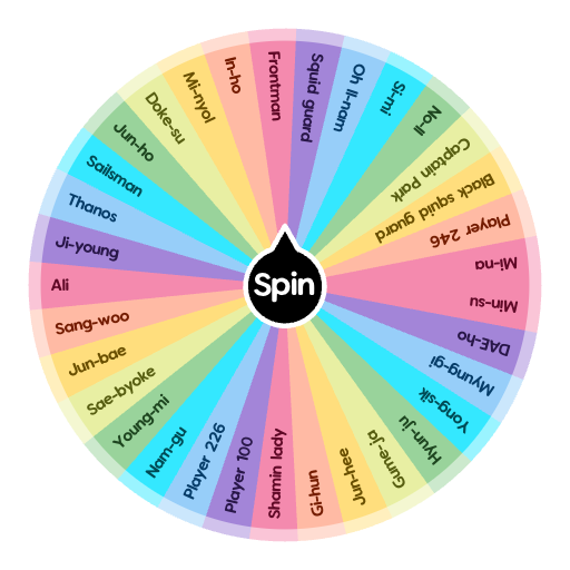 5 squid game characters are coming to our birthday. And 5 or not. | Spin the Wheel - Random Picker