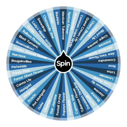 🔆 50 different 🔆🌸🌺🌻🌹🌷🌼💐 Flowers 🌸🌺🌻🌹🌷🌼💐 | Spin the Wheel - Random Picker