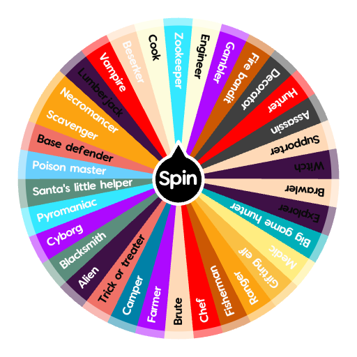 99 nights in the forest classes | Spin The Wheel - Random Picker