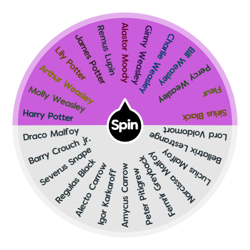 Act the Harry Potter Charecter | Spin the Wheel - Random Picker