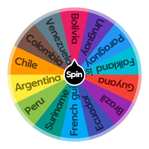 All countries in South America | Spin the Wheel - Random Picker