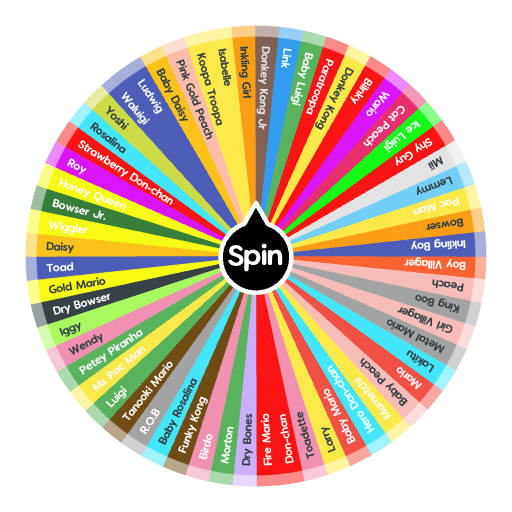 All Mario Kart Characters (not including tour sorry) | Spin the Wheel ...