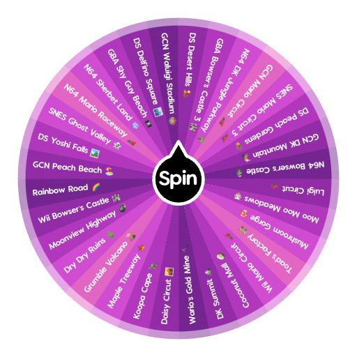 All Mariokart Wii Tracks | Spin the Wheel - Random Picker