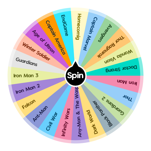 All Marvel Movies to chose from | Spin the Wheel - Random Picker