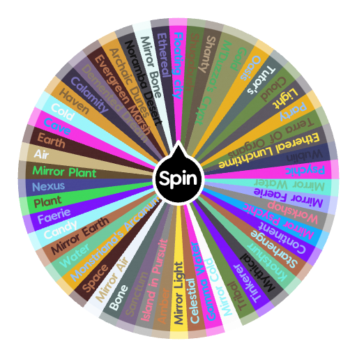 All msm islands + dawn of fire + lost landscapes + fanmade | Spin the ...