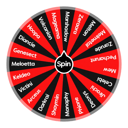 All mythical pokemon!! (Updated) | Spin the Wheel - Random Picker