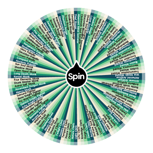 All Published Subclasses DnD | Spin The Wheel - Random Picker