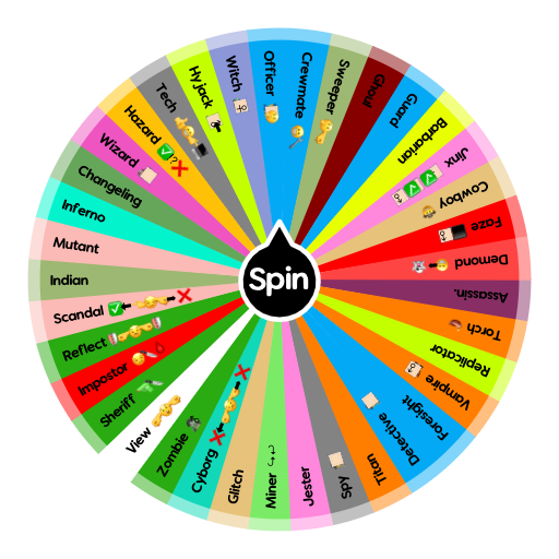 Among us roles (And fake ones.) | Spin the Wheel - Random Picker
