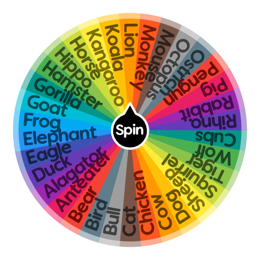 Animal crossing species | Spin the Wheel - Random Picker