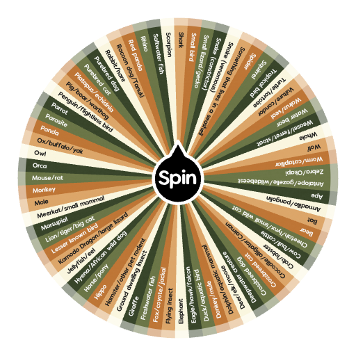Animal species | Spin the Wheel - Random Picker
