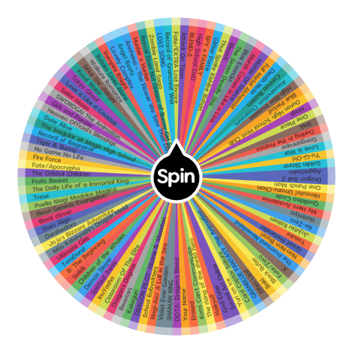 Animes to watch :’) | Spin the Wheel - Random Picker