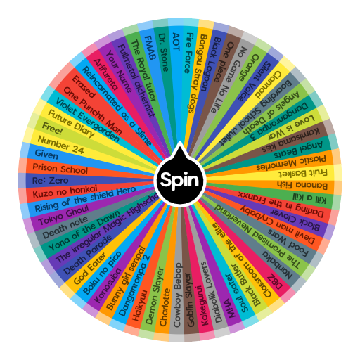 Anime’s to watch | Spin the Wheel - Random Picker