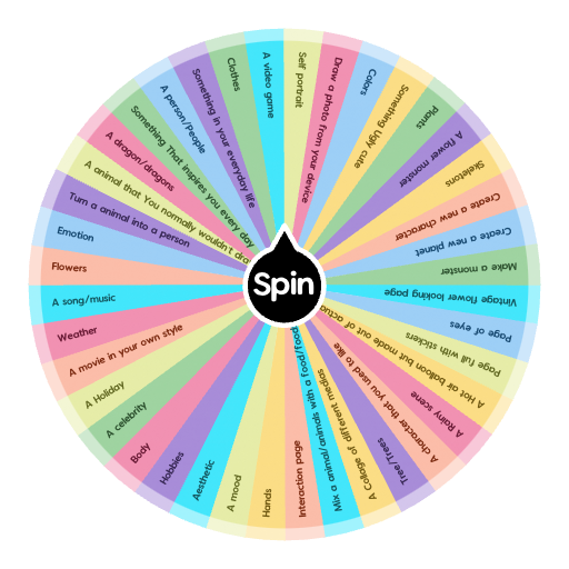 💫 Art ideas for your art book 💫 | Spin the Wheel - Random Picker