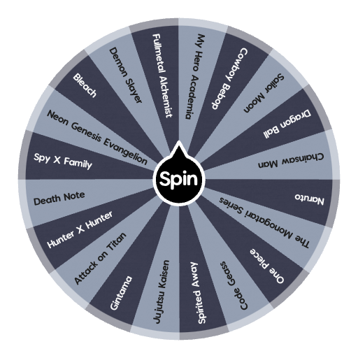 Best animes that is must a watch : | Spin the Wheel - Random Picker