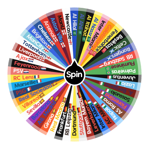 Best Football Clubs (50) | Spin the Wheel - Random Picker