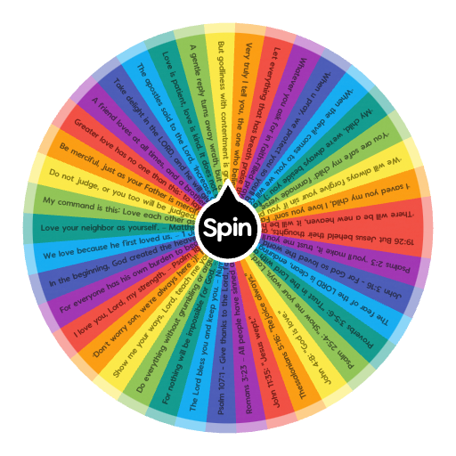 Bible verses of the day by: isaiah rasca | Spin the Wheel - Random Picker