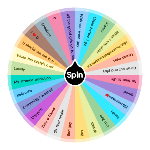 Billie eilish | Spin the Wheel - Random Picker