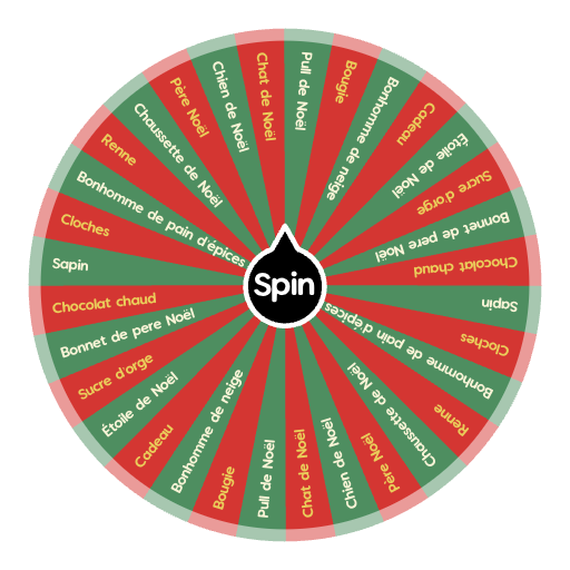 Bingo de Noël en famille | Spin the Wheel - Random Picker
