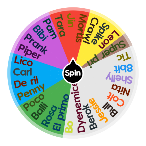 Brawlstars charecter 28 charecters | Spin the Wheel - Random Picker
