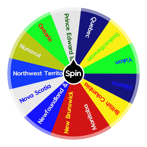Canadian Provinces & Territories | Spin the Wheel - Random Picker
