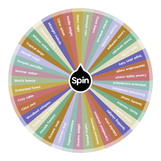 Candle scents | Spin the Wheel - Random Picker