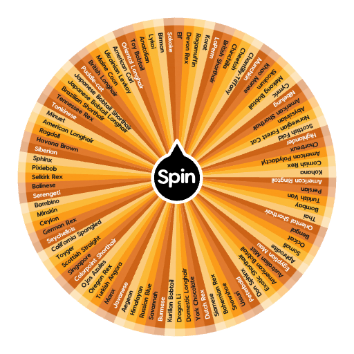 Cat breeds🐱🐾 | Spin The Wheel - Random Picker