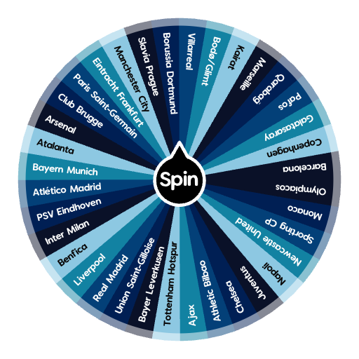 Champions League teams 25/26 | Spin the Wheel - Random Picker