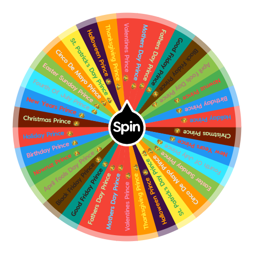 Choose Your Holiday Prince | Spin the Wheel - Random Picker