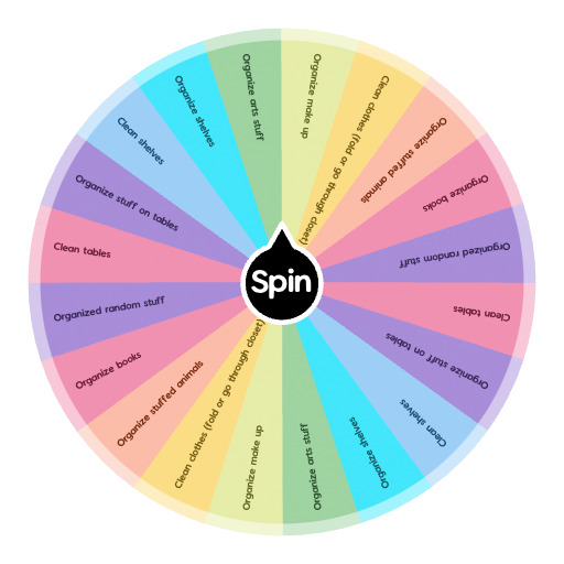 Cleaning and organizing room | Spin the Wheel - Random Picker