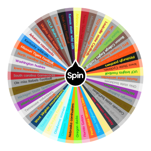 College football teams | Spin the Wheel - Random Picker