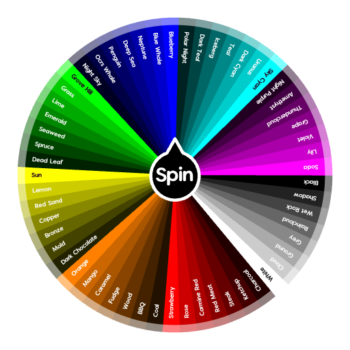 Colours of the Rainbow Dark to Light | Spin The Wheel - Random Picker