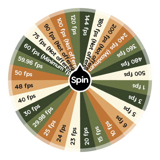 Common Framerates (+Others) | Spin the Wheel - Random Picker