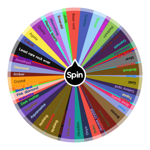 Rarity rock wheel | Spin the Wheel - Random Picker