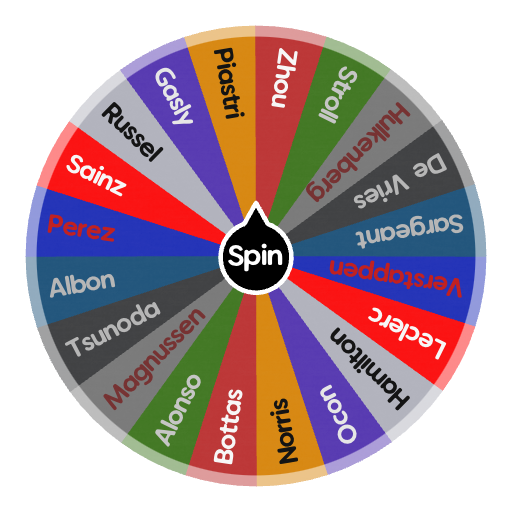 F1 - Racers | Spin The Wheel App