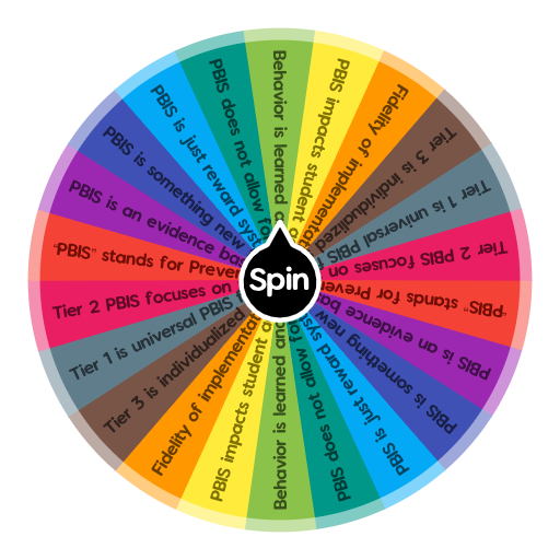 PBIS True or False? | Spin The Wheel - Random Picker
