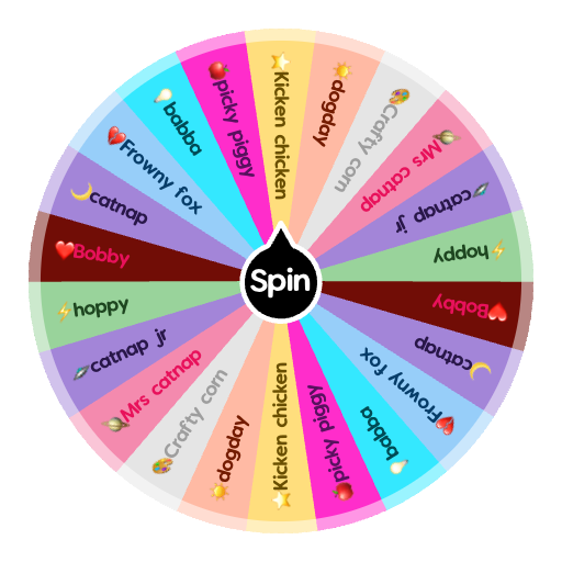 Smiling Critters and 3 gametoons character | Spin The Wheel - Random Picker