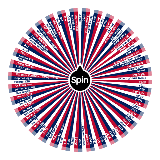 Wheel of planes | Spin The Wheel - Random Picker