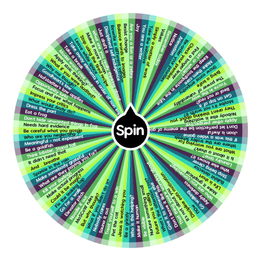 Creative project questions | Spin the Wheel - Random Picker