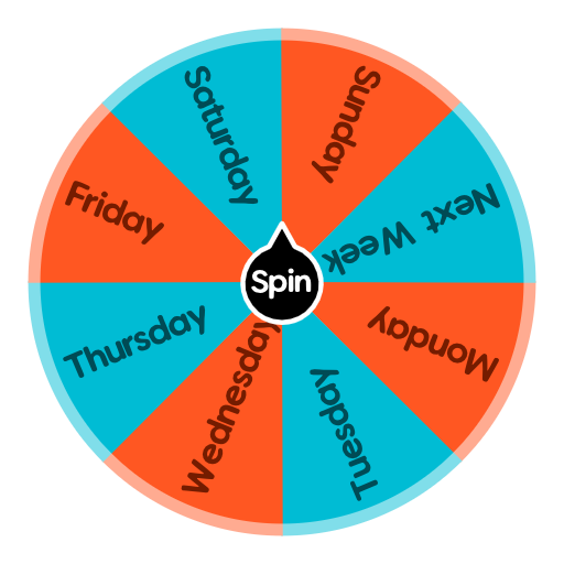 Days of the week | Spin the Wheel - Random Picker