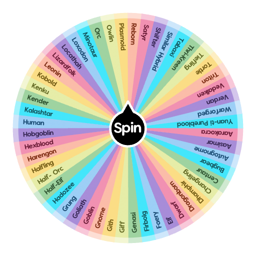 D&D Races | Spin the Wheel - Random Picker