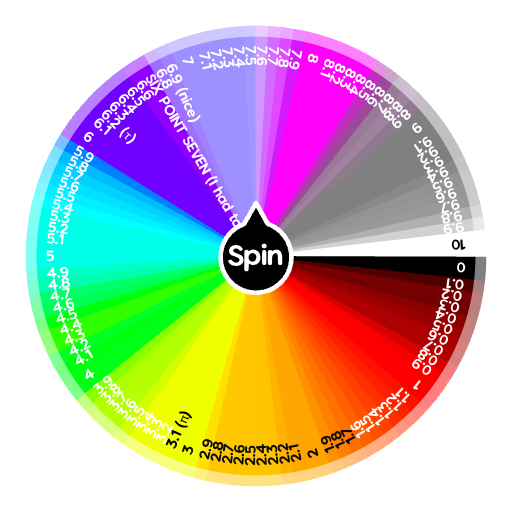Decimal wheel 0-10 101 slices (that's way more then enough slices ...