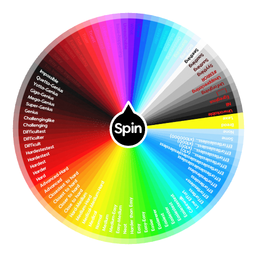 Difficulty picker 92 | Spin the Wheel - Random Picker