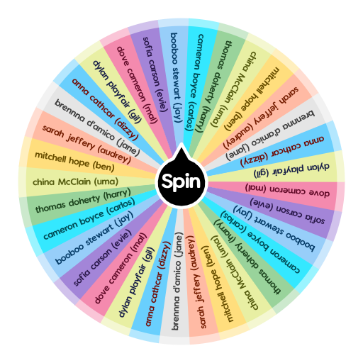 disney descendants with real name | Spin the Wheel - Random Picker