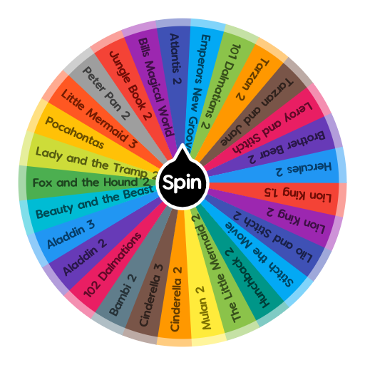 Disney Sequel Spinner | Spin the Wheel - Random Picker