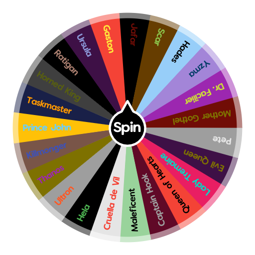 Disney Villainous | Spin the Wheel - Random Picker