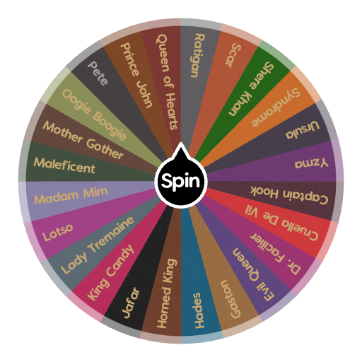 Disney Villainous Villains (Ever Since “Sugar and Spite”) | Spin the ...