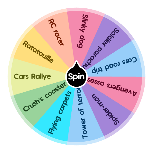 Disneyland Paris Walt Disney Studios Park Rides | Spin the Wheel ...